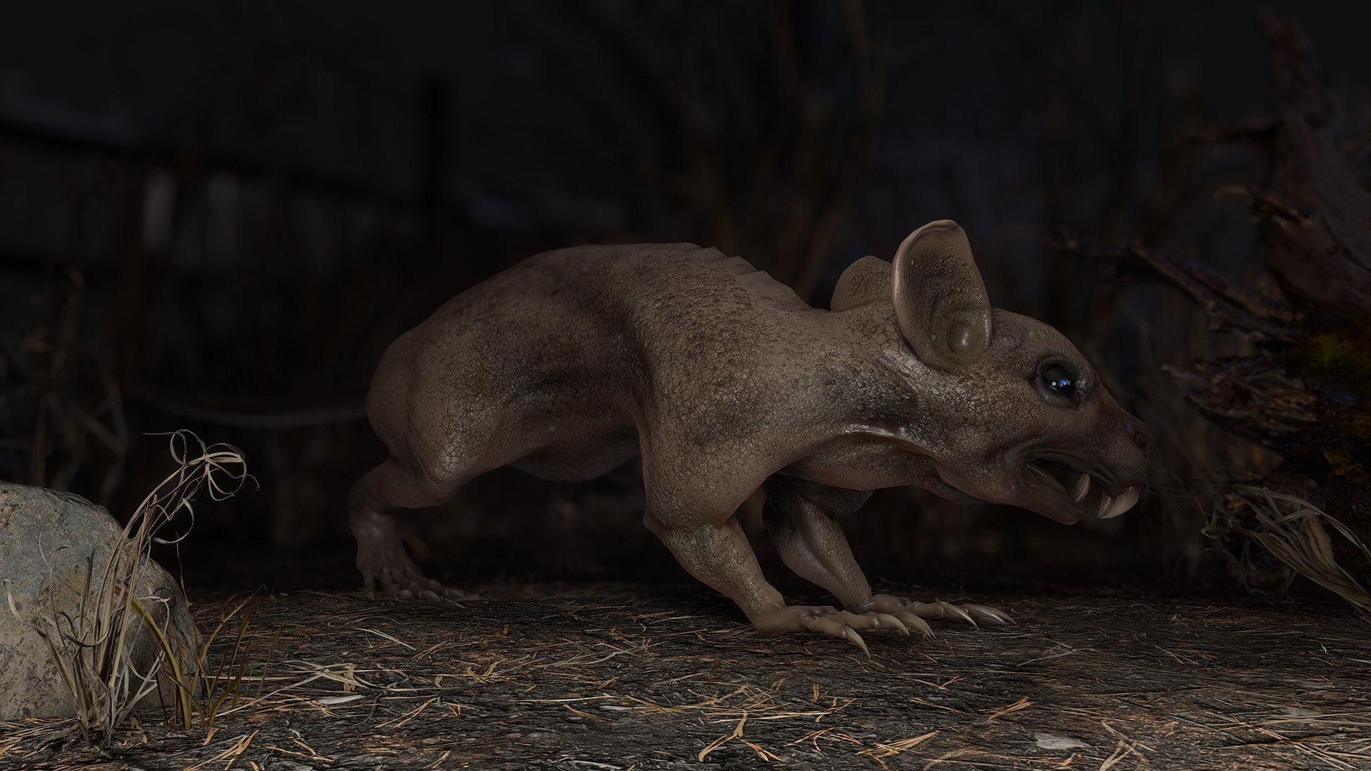 Fanged Mutant Rat Monster 3D - TurboSquid 1402306