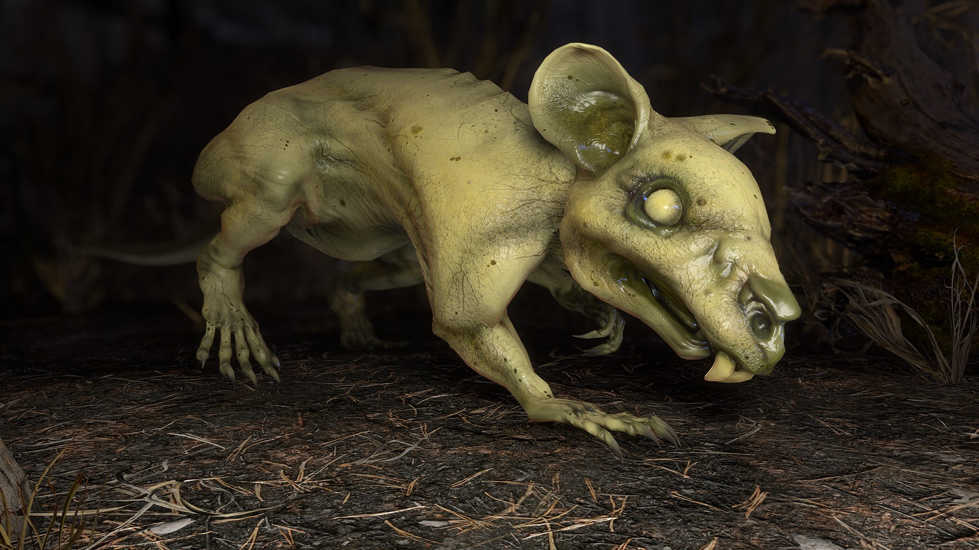 Fanged Mutant Rat Monster 3D - TurboSquid 1402306