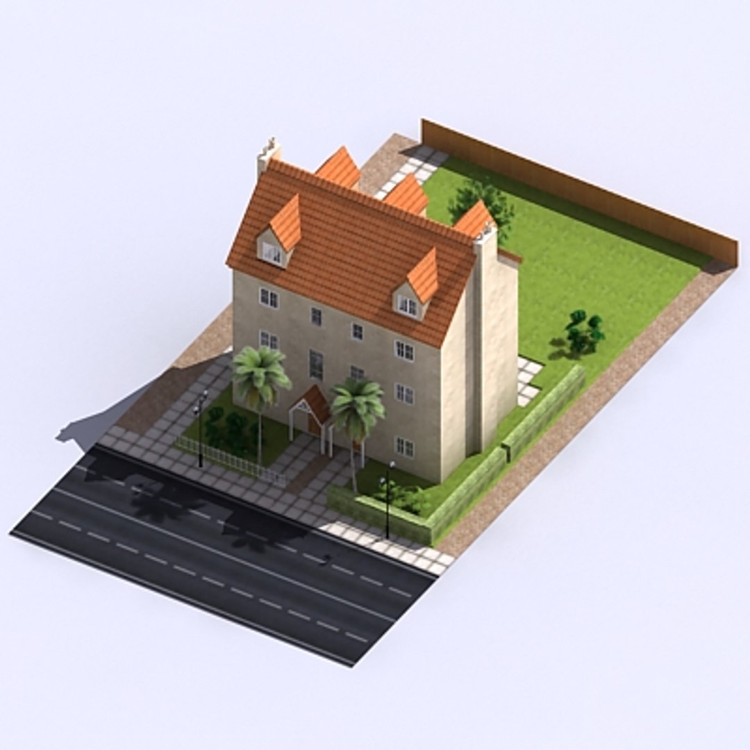 3d residential block model