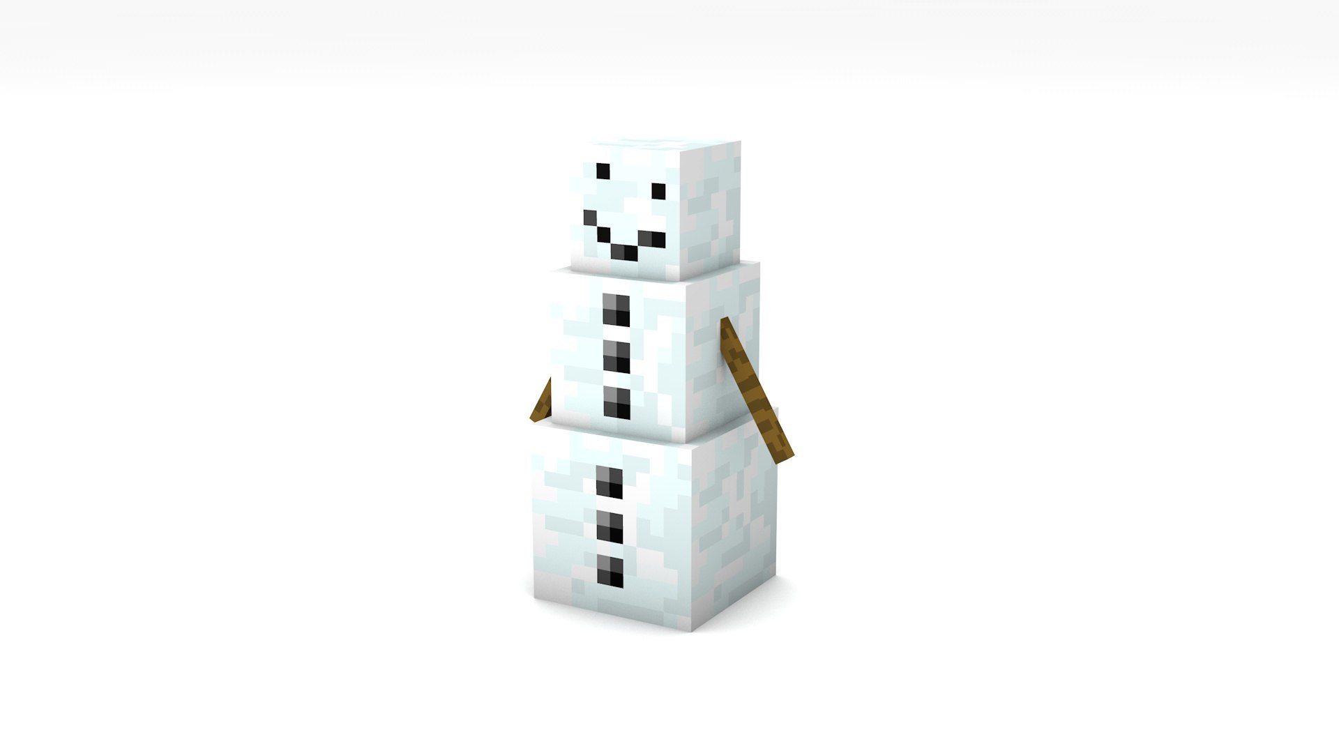 3D Snow Man Minecraft - TurboSquid 2364710