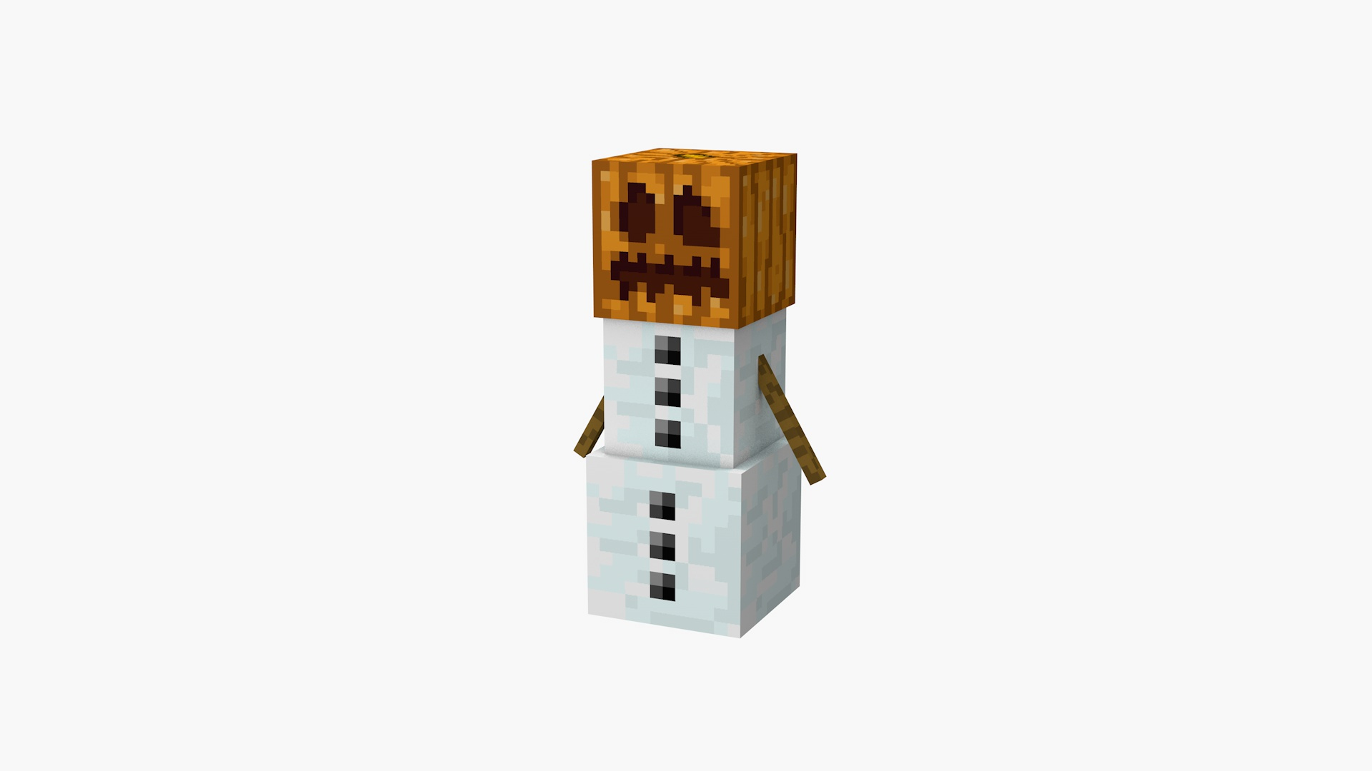 3D Snow Man Minecraft - TurboSquid 2364710