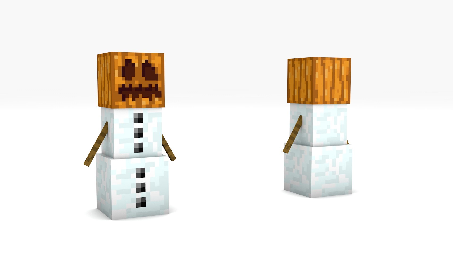 3D Snow Man Minecraft - TurboSquid 2364710