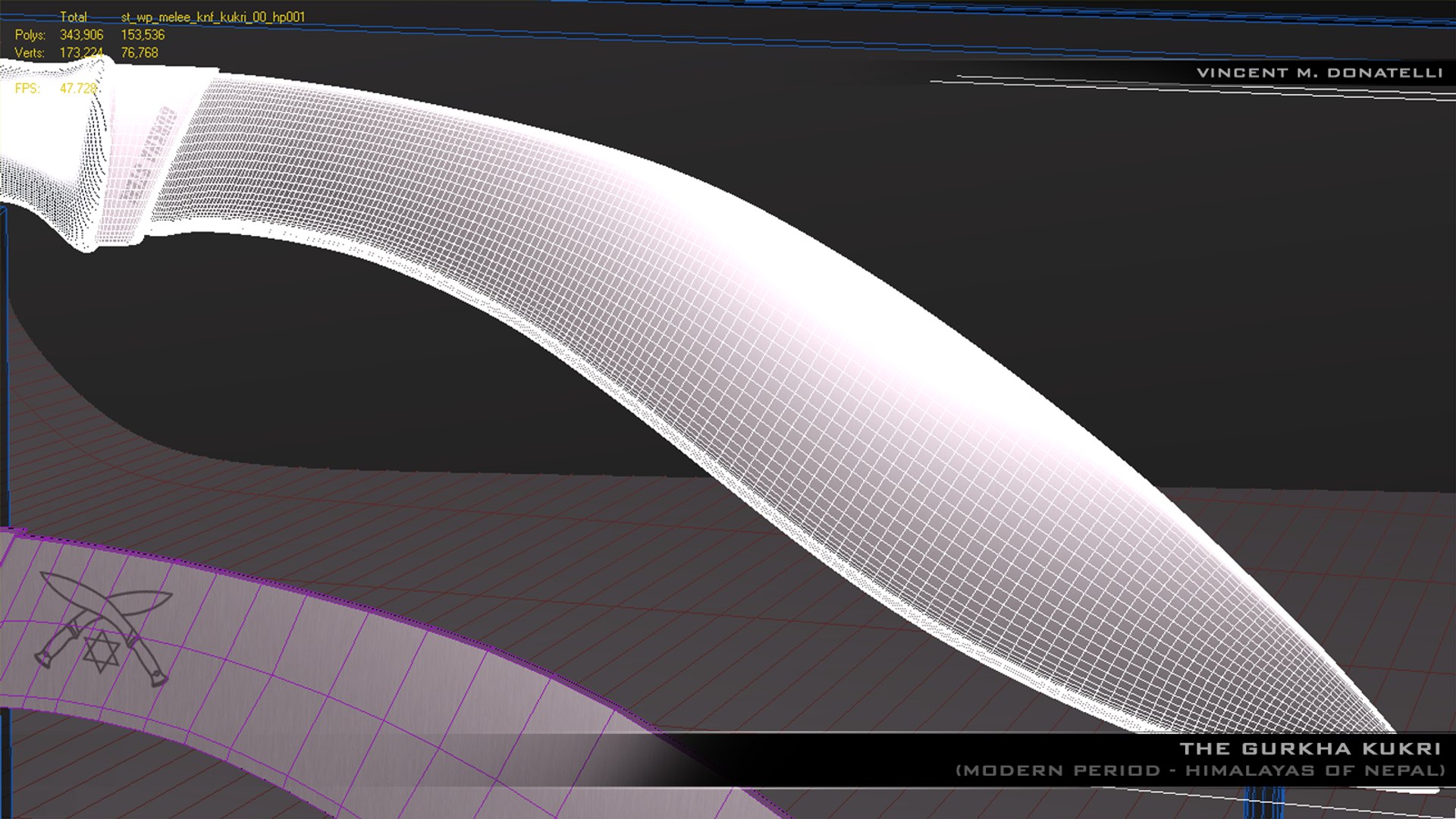 gurkha kukri - 3d model