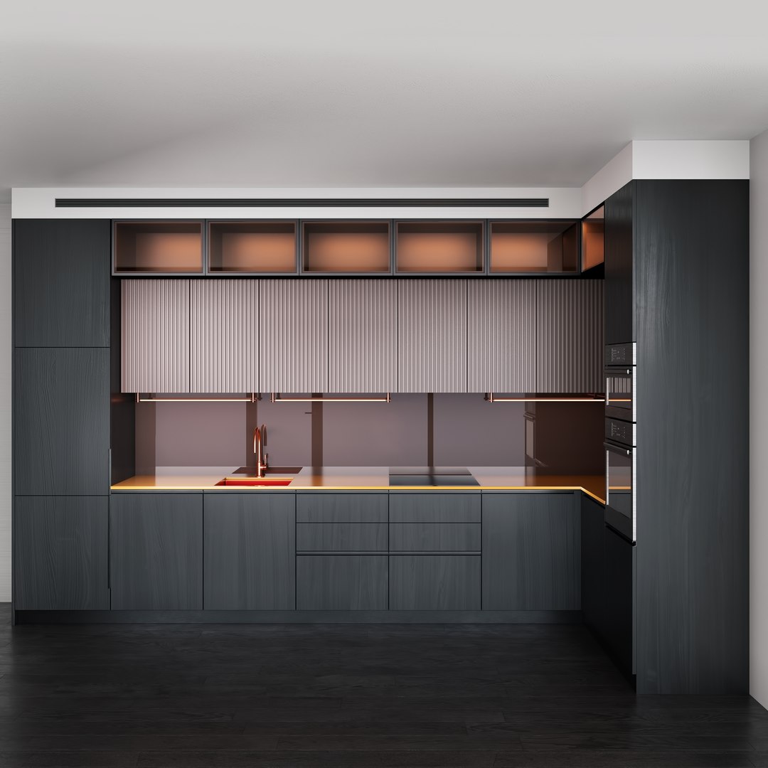 Contemporary Kitchen Furniture Set Model - TurboSquid 1915679