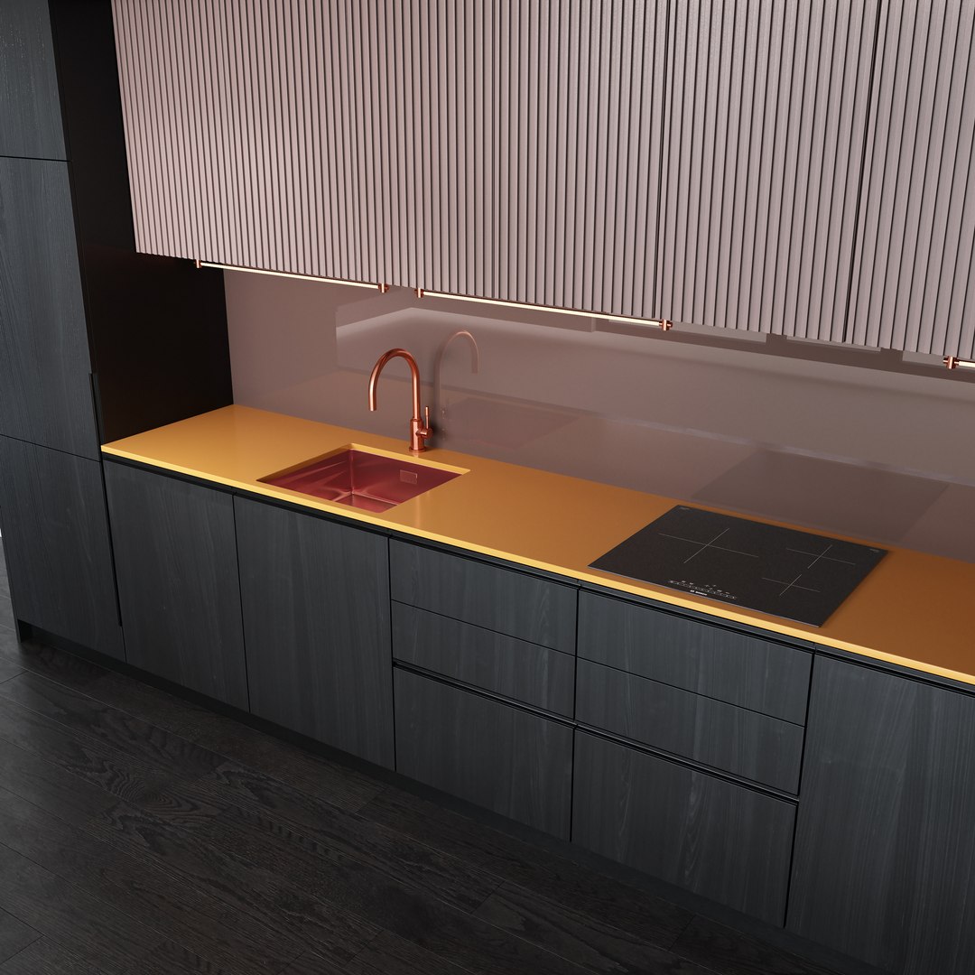 Contemporary Kitchen Furniture Set Model - TurboSquid 1915679