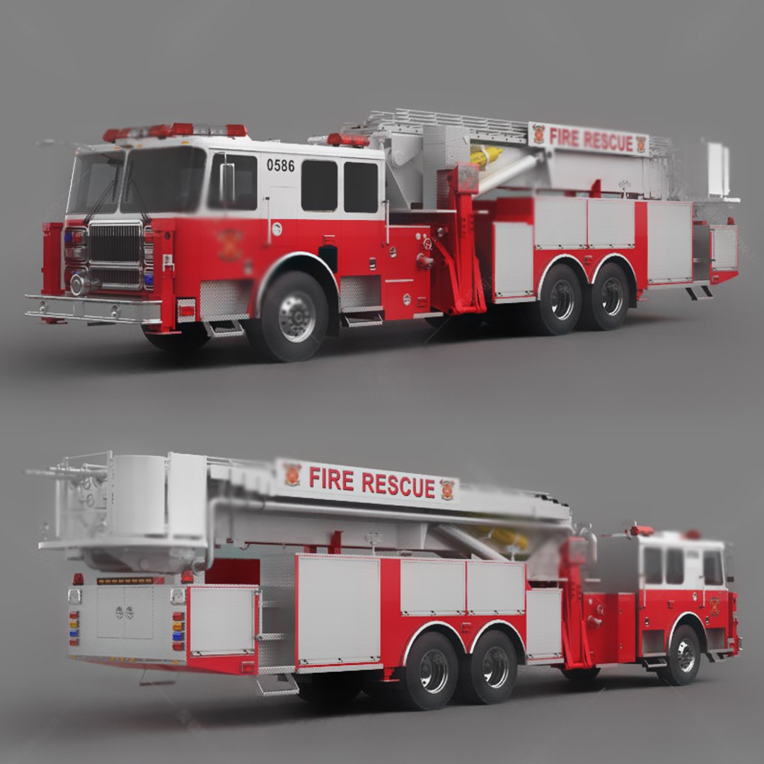 Vehicle Truck Fire Engine 3D Model - TurboSquid 1794979
