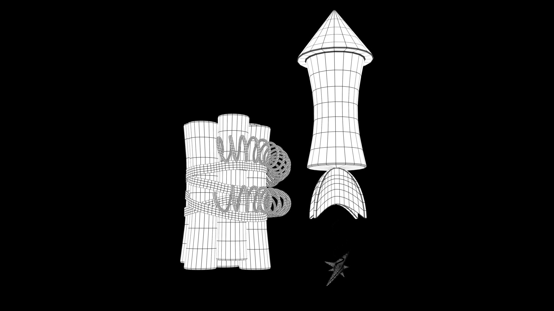3D Rocket Bomb Model - TurboSquid 2252167