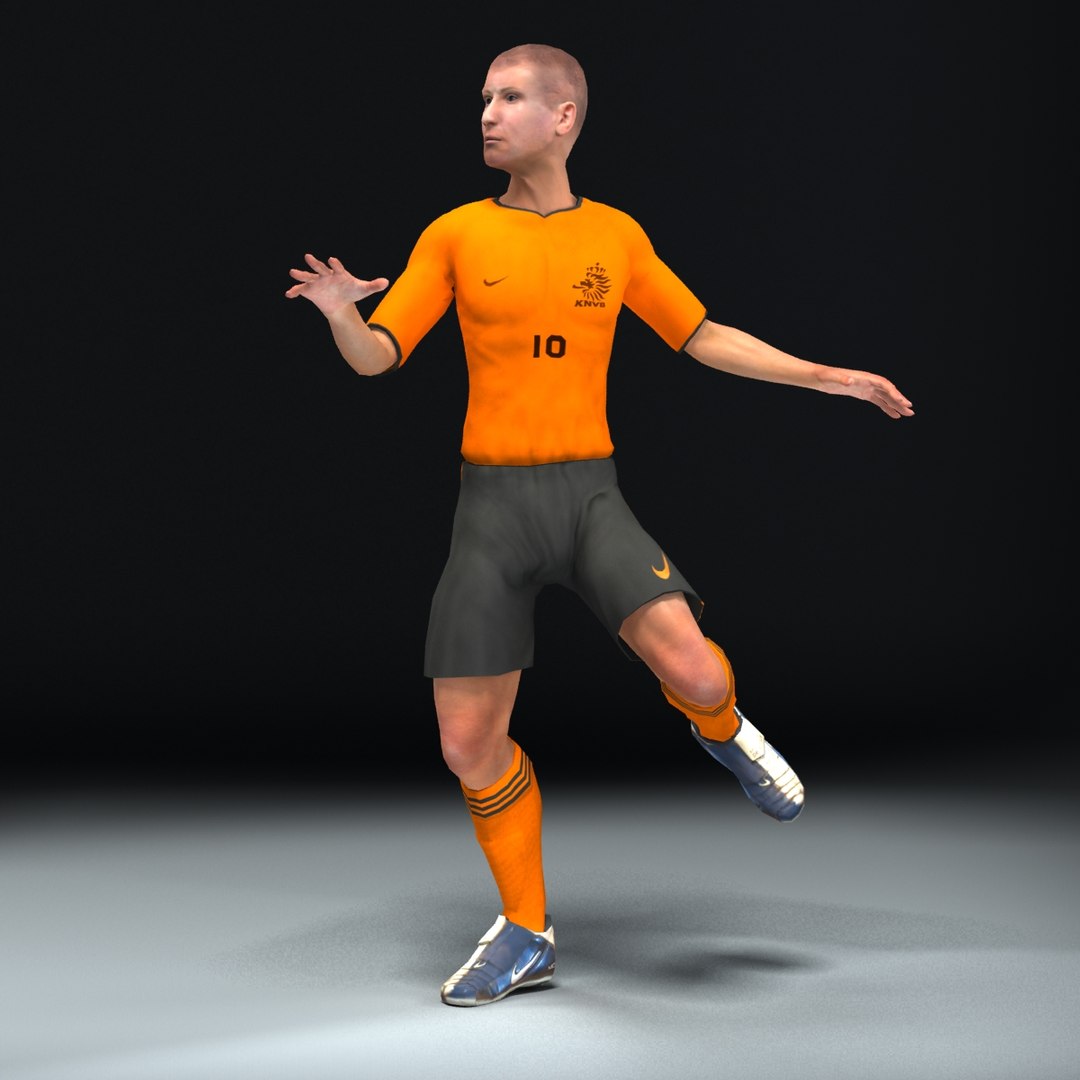 3d Rigged Soccer Player Model
