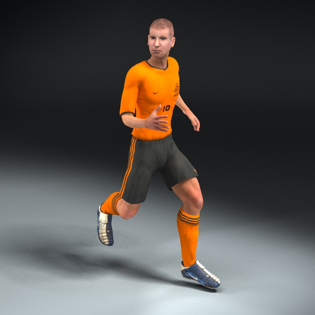 3d Rigged Soccer Player Model