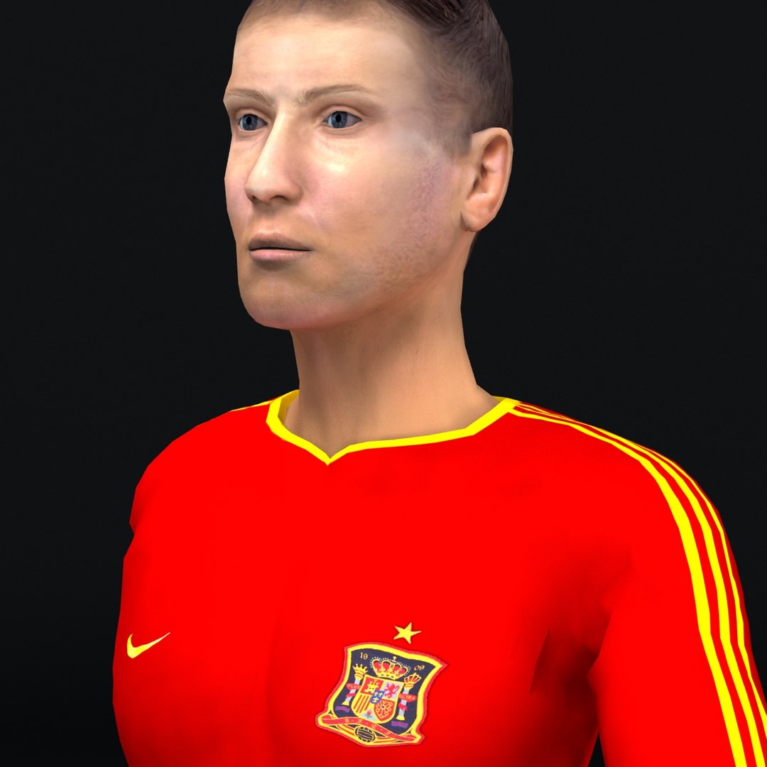 3d Rigged Soccer Player Model