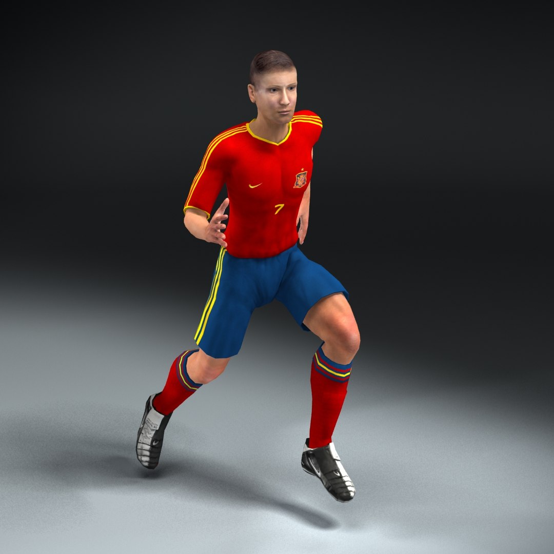 3d Rigged Soccer Player Model