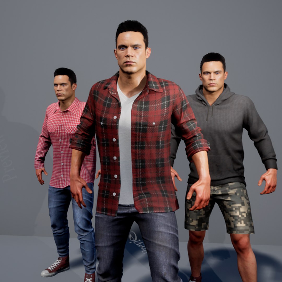 Male Casual Outfits Vol1 3D - TurboSquid 1853065