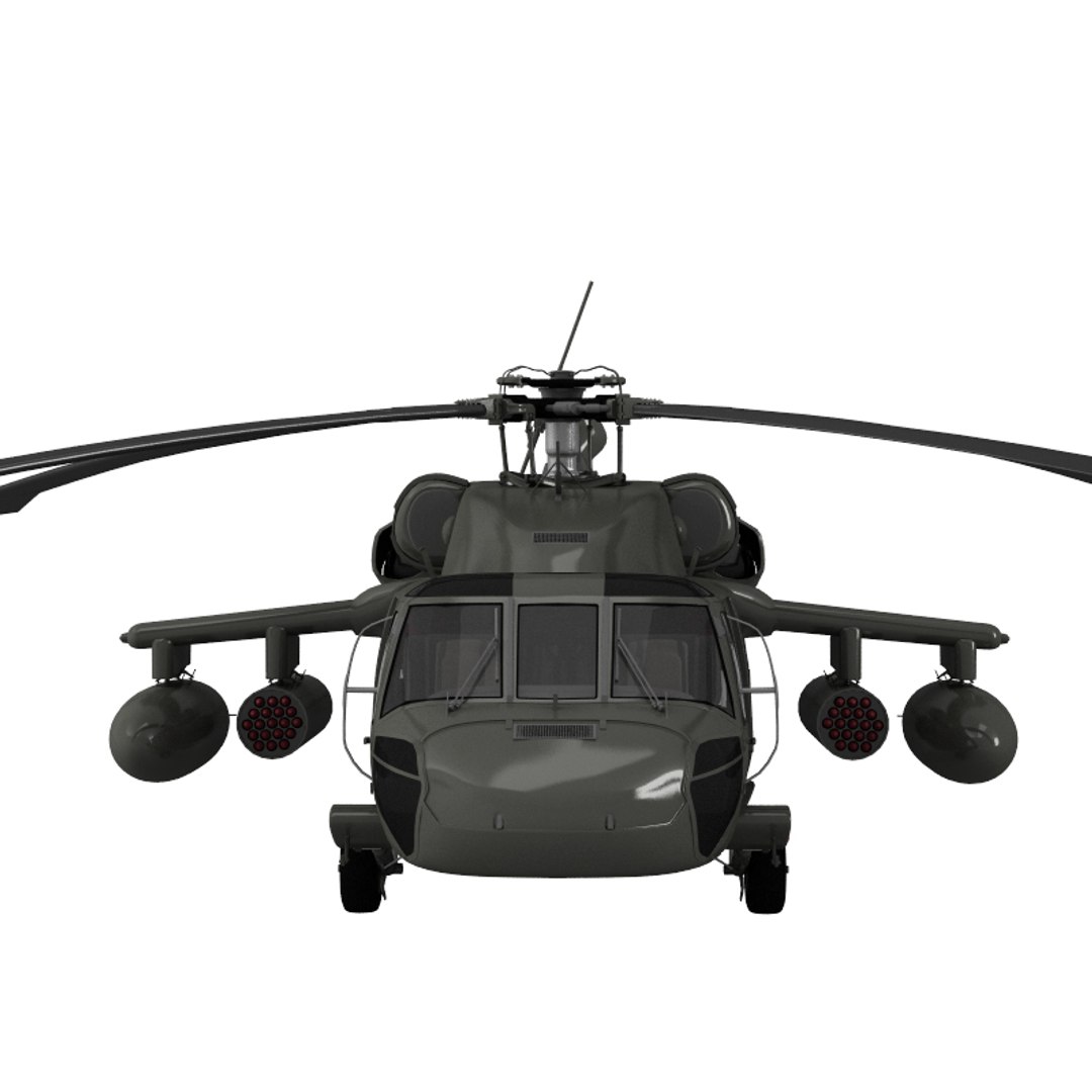 3d Uh64a Blackhawk Helicopter Model