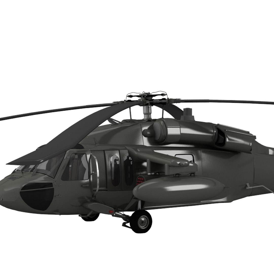 3d Uh64a Blackhawk Helicopter Model