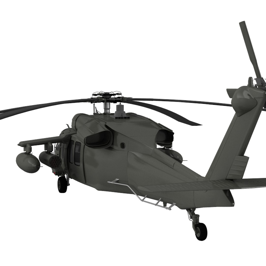 3d Uh64a Blackhawk Helicopter Model