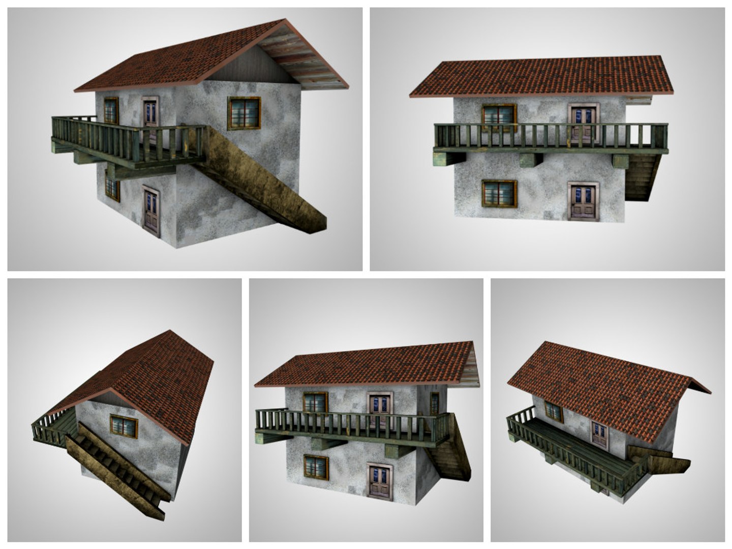small house 3d obj
