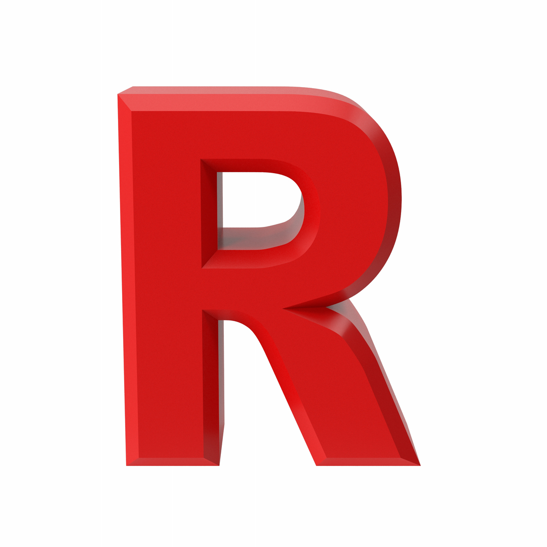 3D Letter R - TurboSquid 2272762