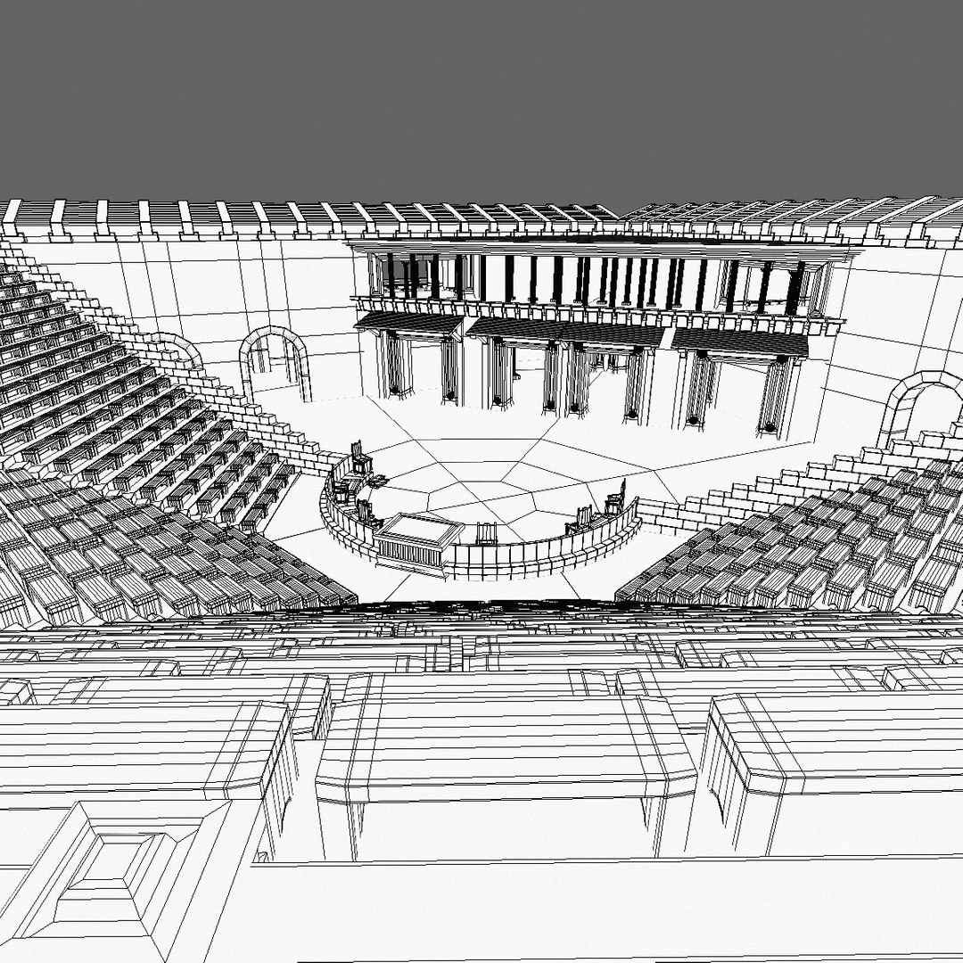 Historic Theater - 3d Model