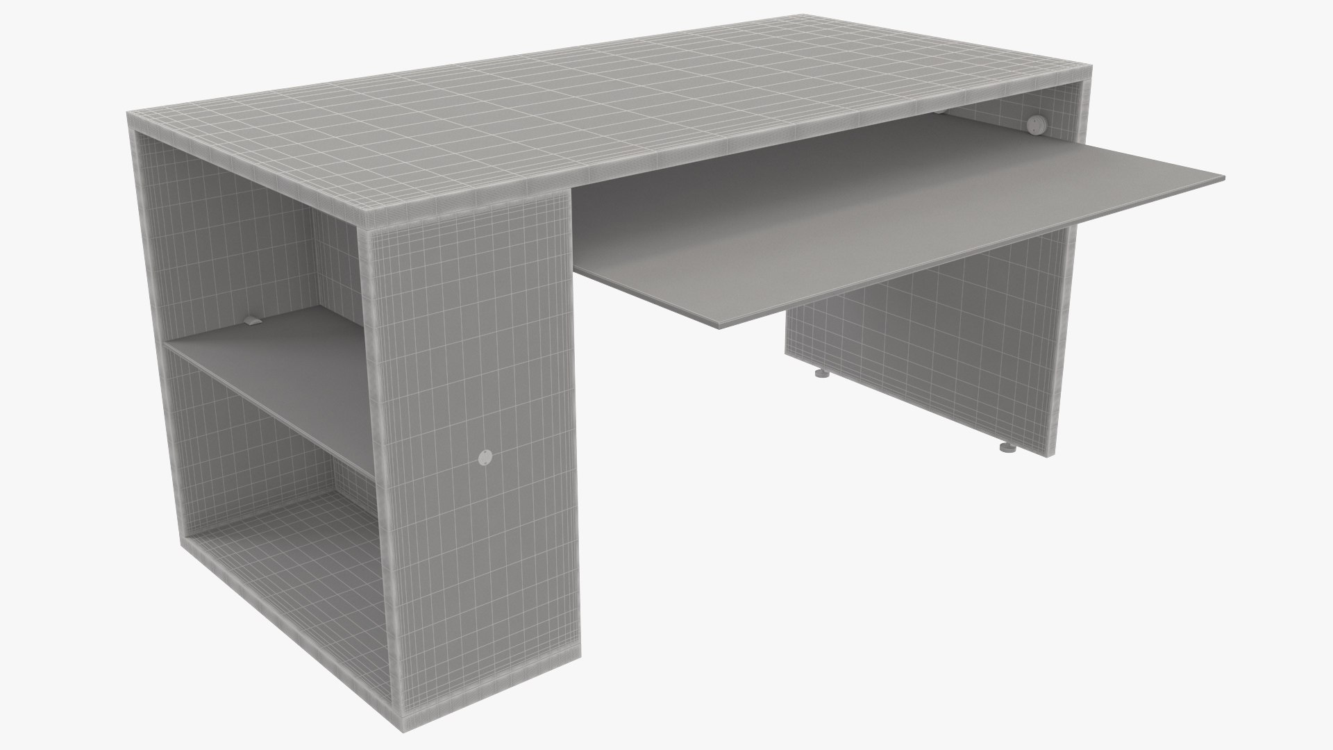 Computer desk shelves 3D model - TurboSquid 1555003