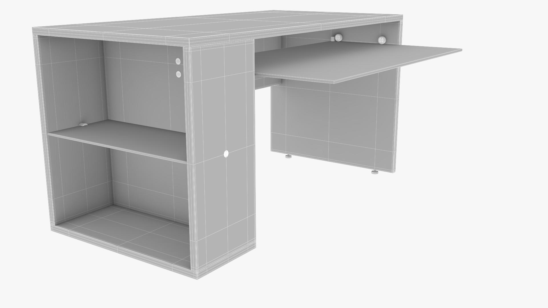 Computer desk shelves 3D model - TurboSquid 1555003