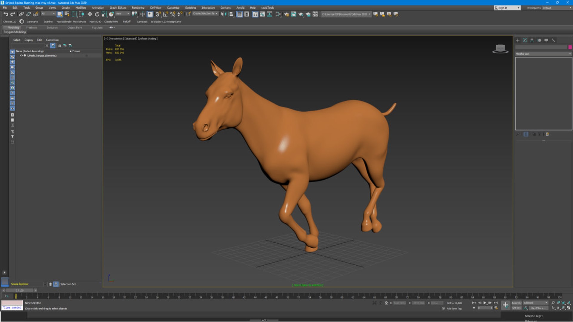 Striped Equine Running For 3D Print 3D Model - TurboSquid 2372403