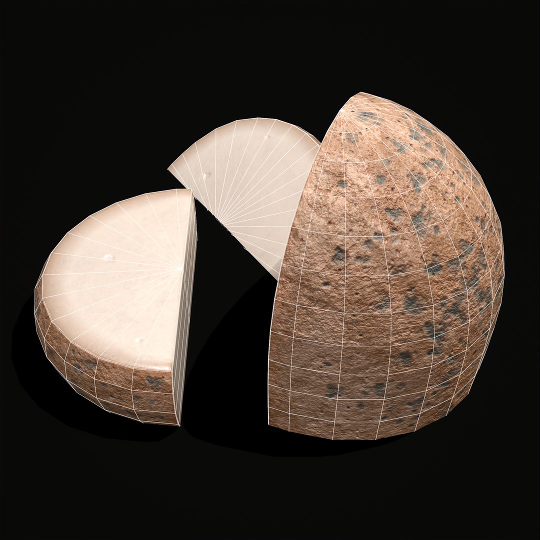 3D Medium Gouda Cheese Chunks Model - TurboSquid 1941073