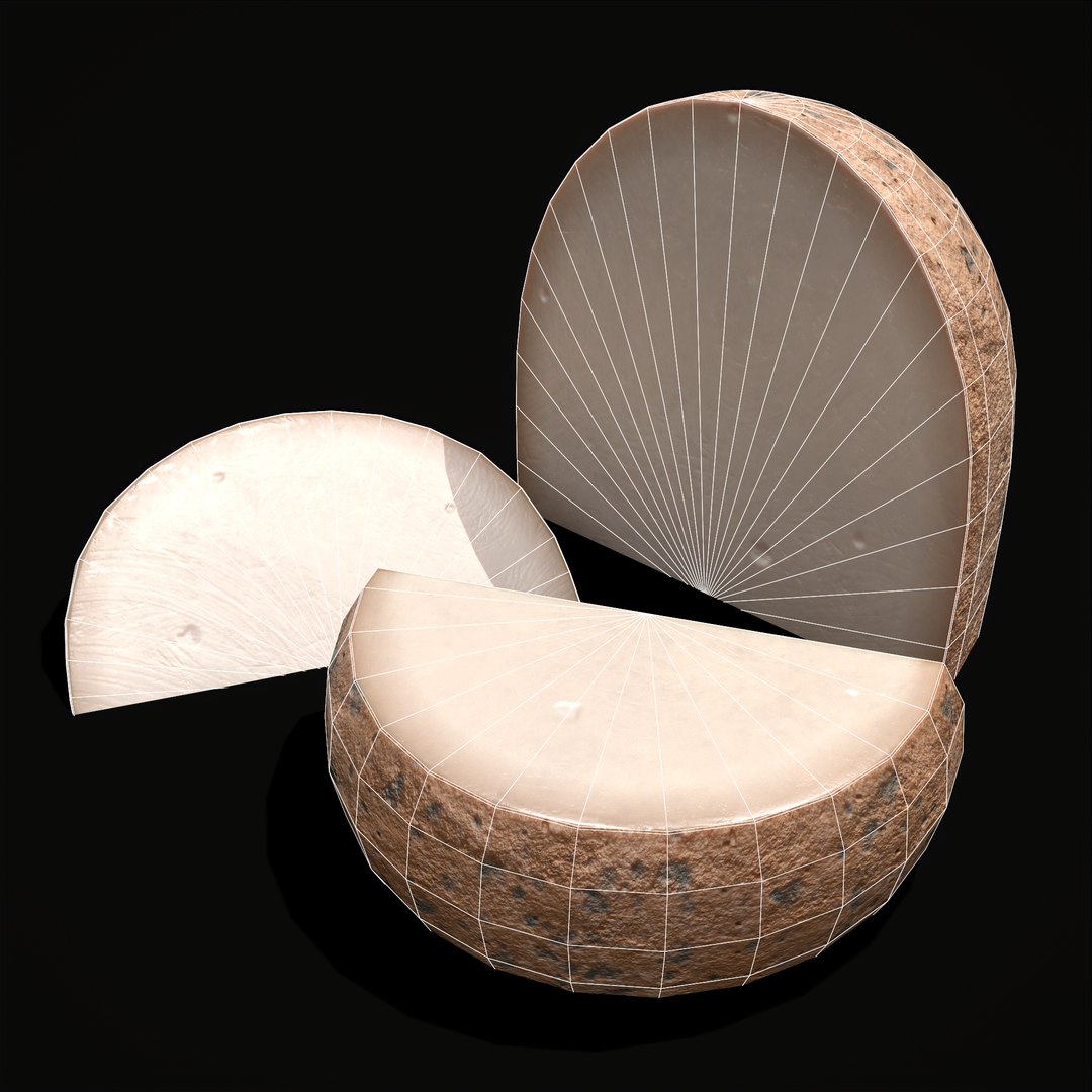 3D Medium Gouda Cheese Chunks Model - TurboSquid 1941073