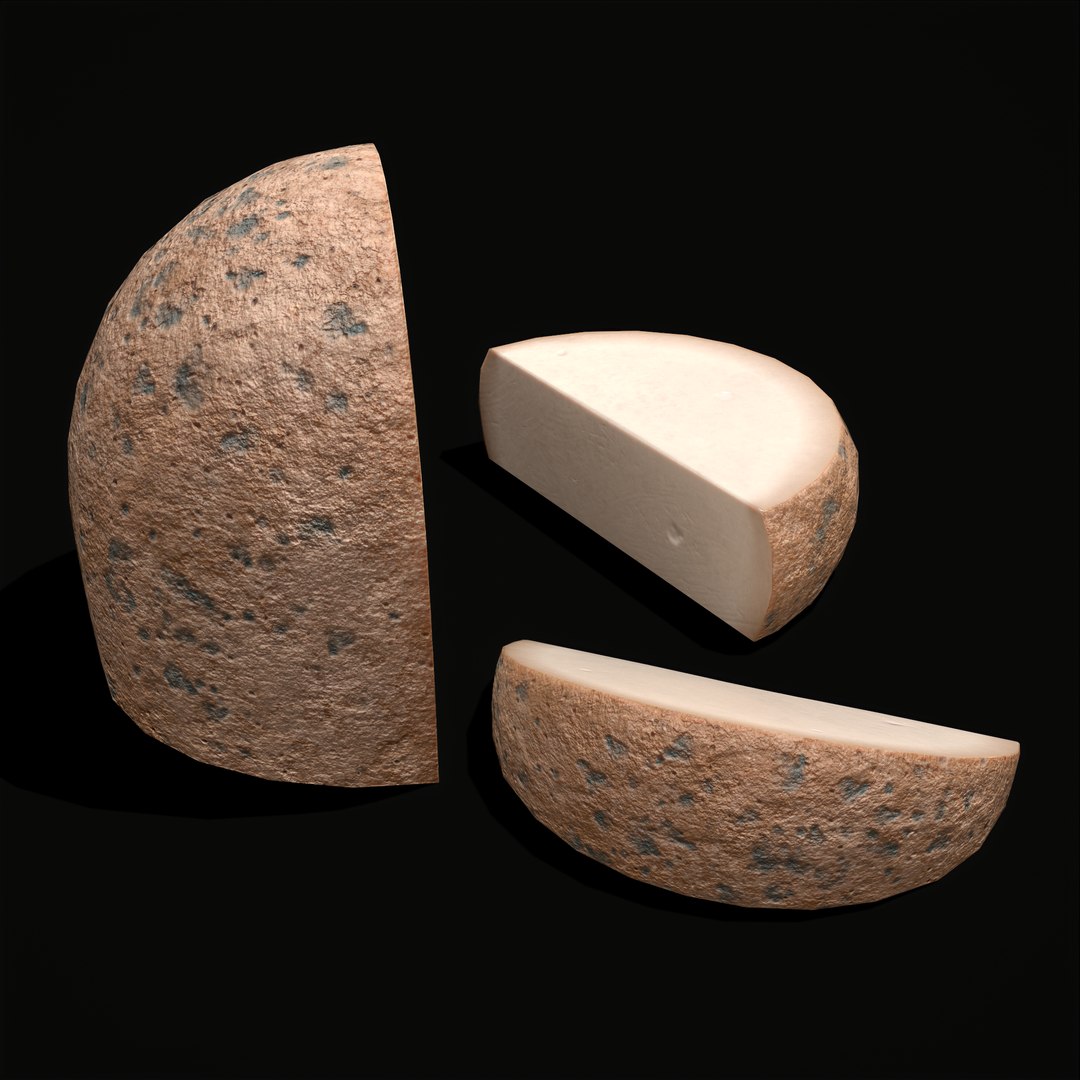 3D Medium Gouda Cheese Chunks Model - TurboSquid 1941073