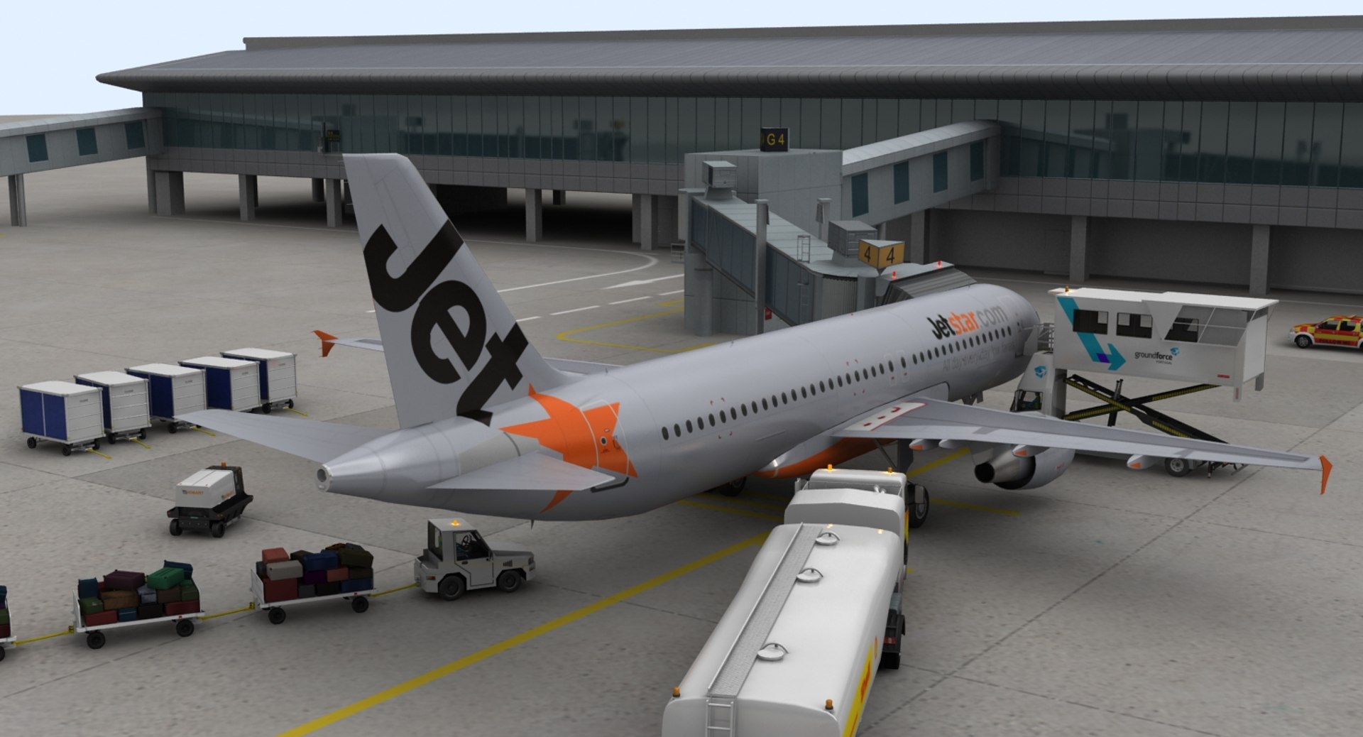 3d model airbus a320 jetstar
