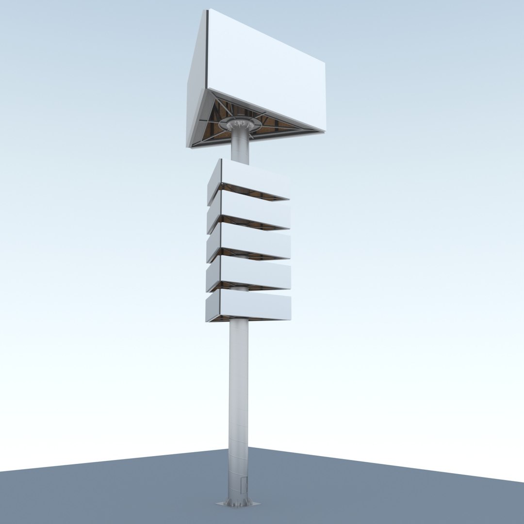 Signage Totem Model - TurboSquid 1433203