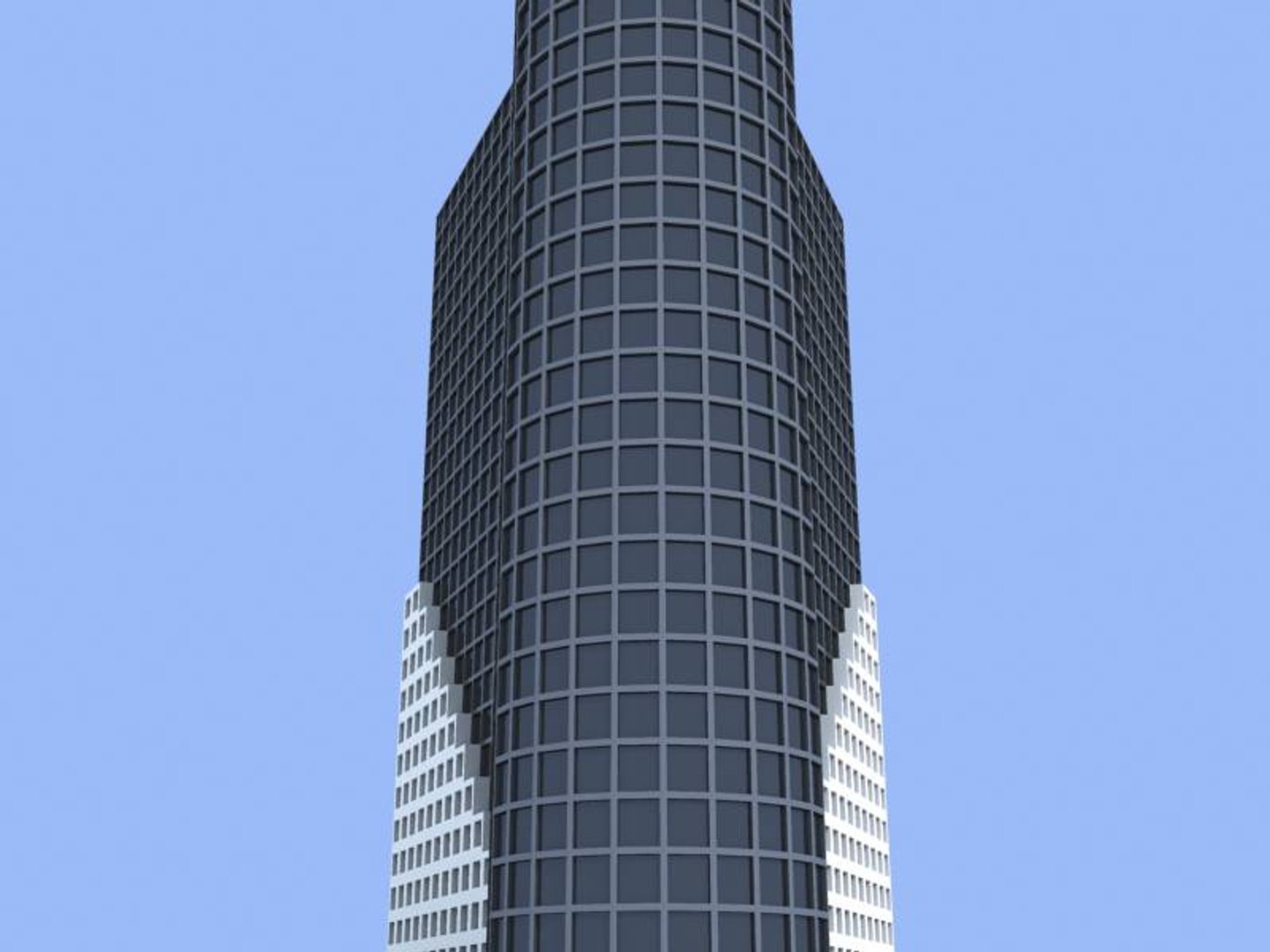 3ds max unique building 5 skyscrapers