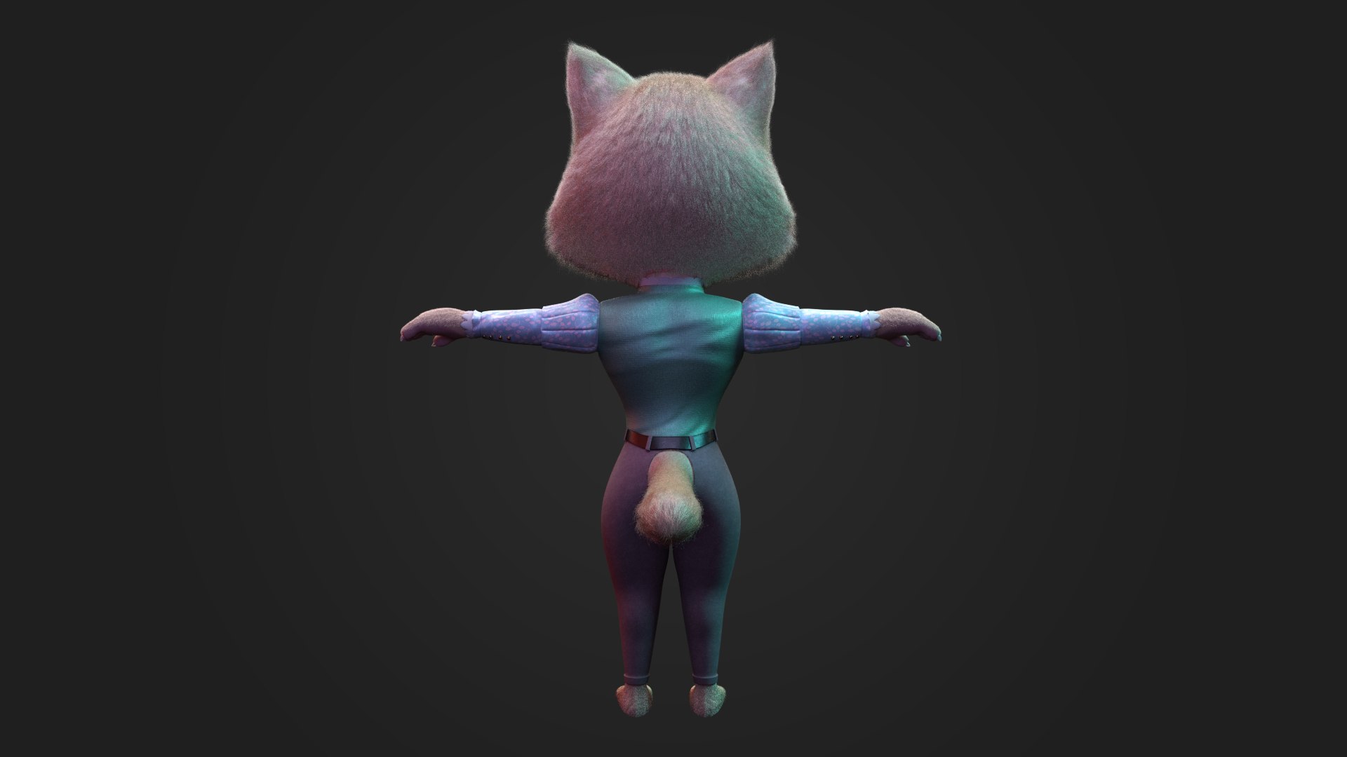 Stylized Anthropomorphic Cat Character Fur Medieval Outfit 3D Model ...