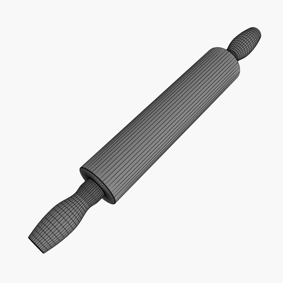 3d Realistic Rolling Pin Model