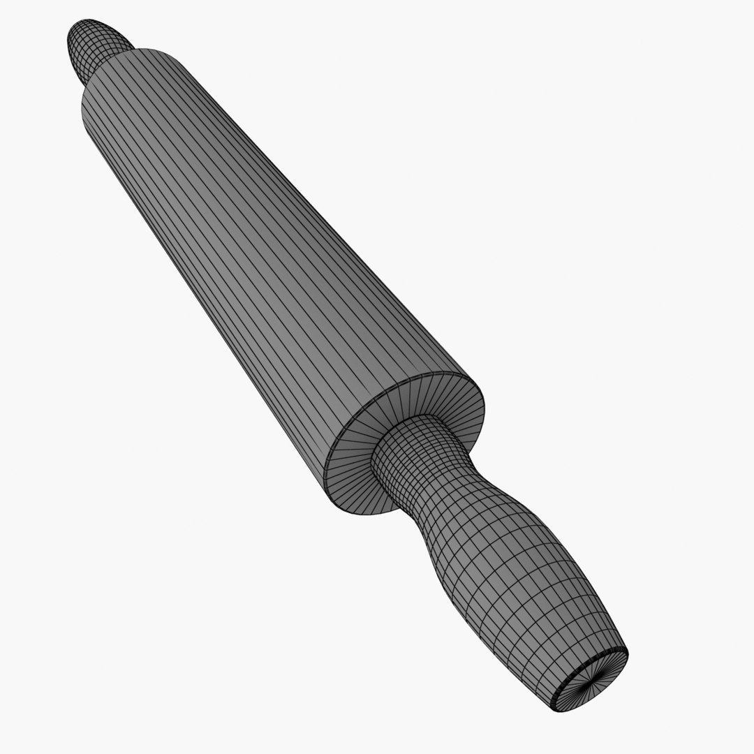 3d Realistic Rolling Pin Model