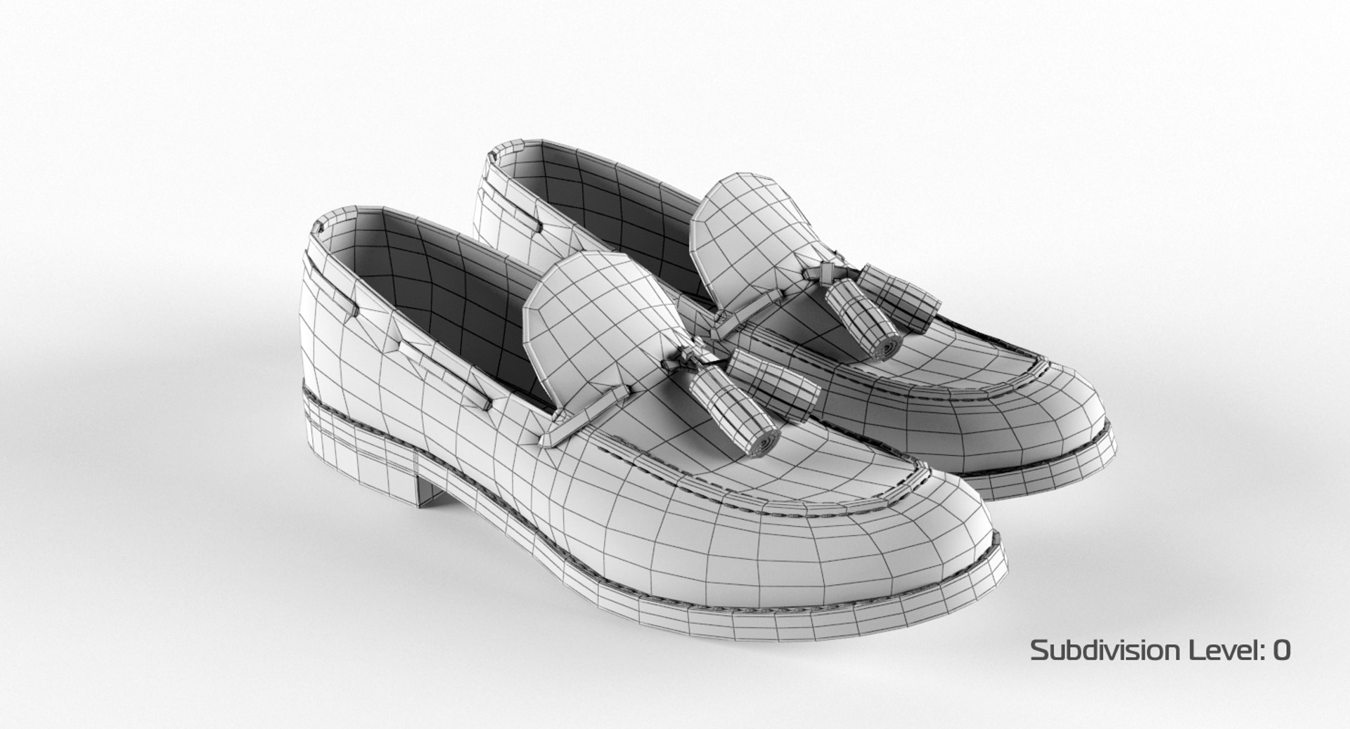 3d Model Loafers Blue