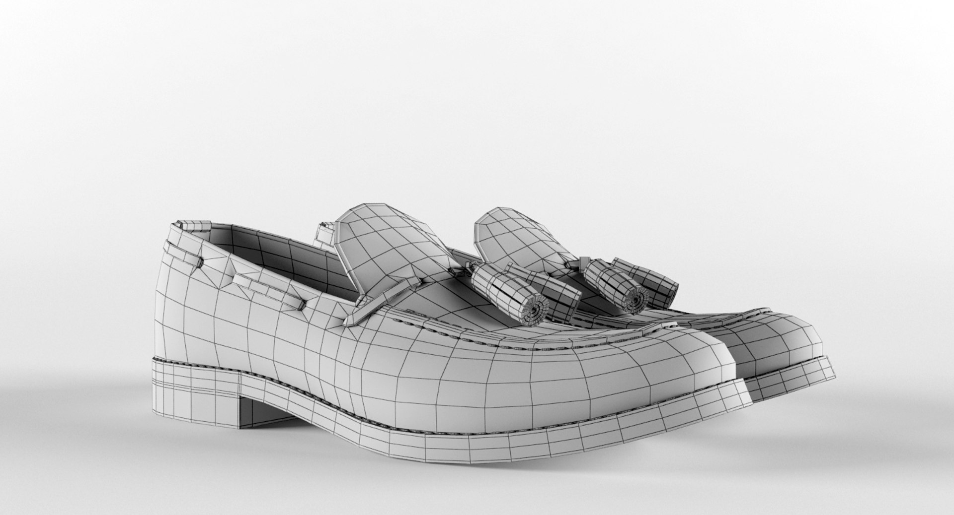 3d Model Loafers Blue