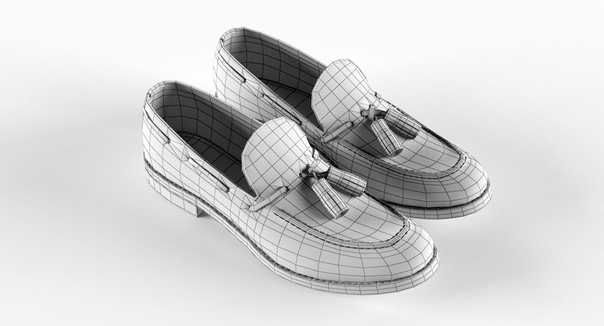 3d Model Loafers Blue