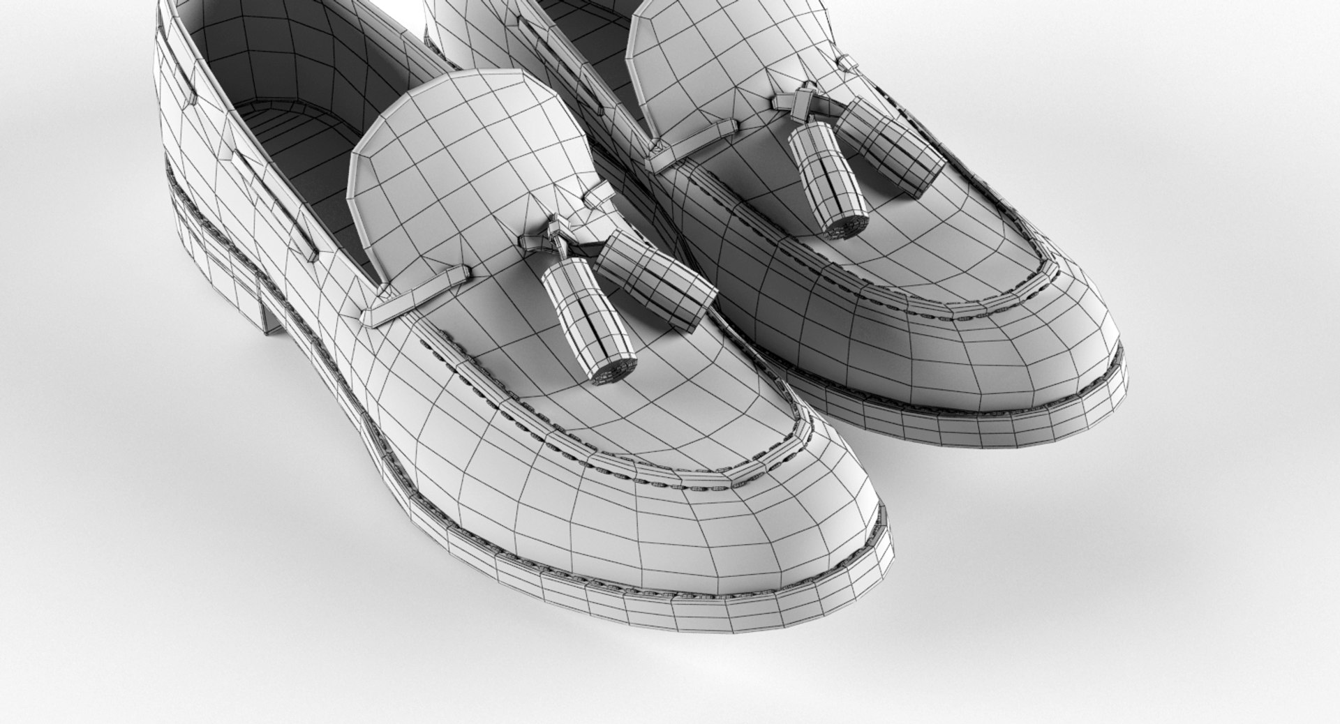 3d Model Loafers Blue