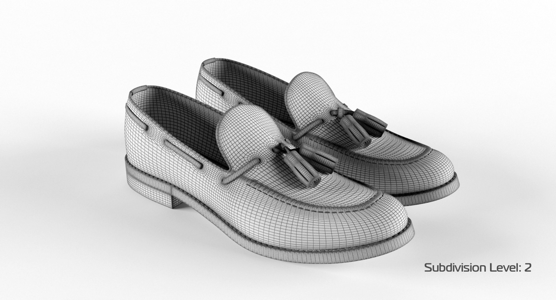 3d Model Loafers Blue