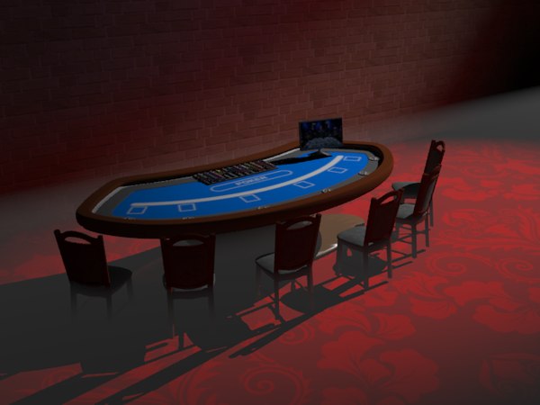 3d model casino poker table