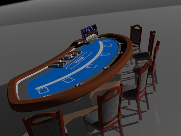 3d model casino poker table