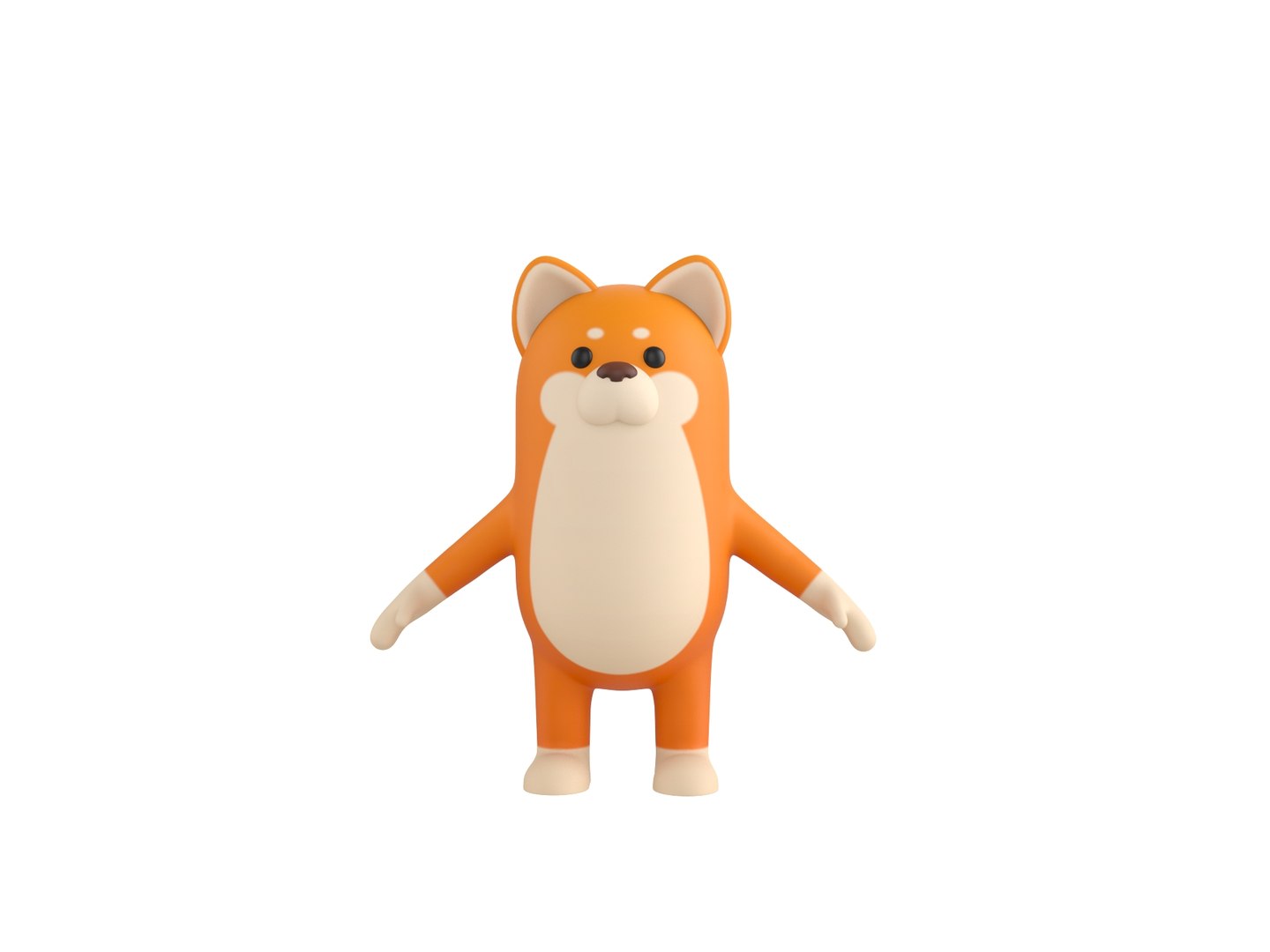 Shiba Dog Character 3D Model - TurboSquid 2021203