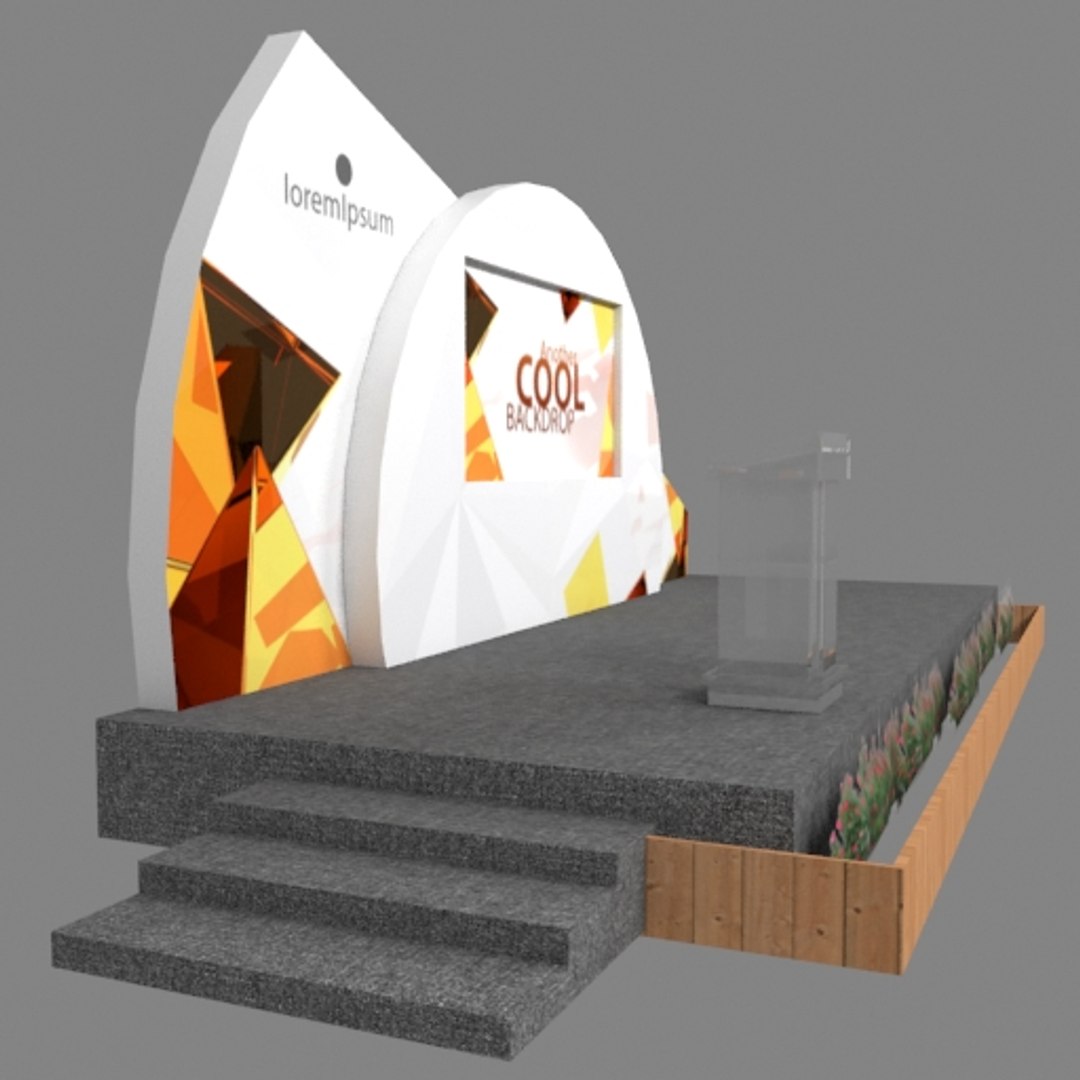 3D Stage Backdrop - TurboSquid 1441952