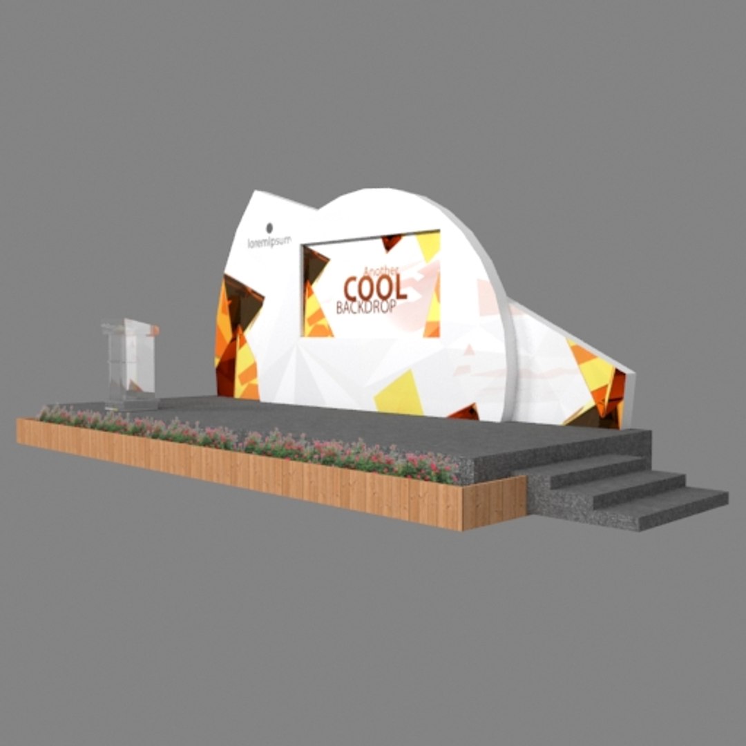 3D Stage Backdrop - TurboSquid 1441952
