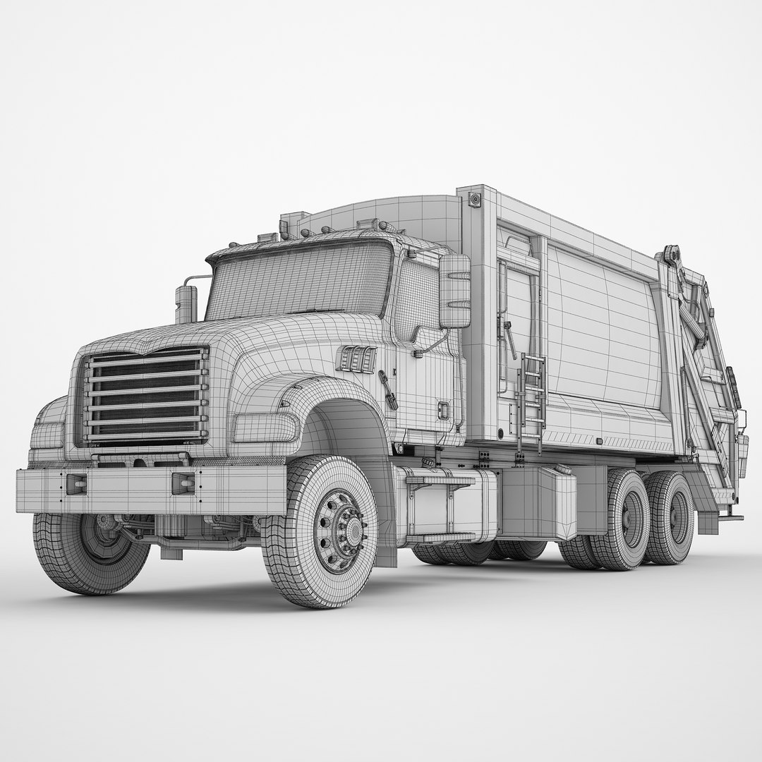 3D Model Garbage Truck Generic 03 - TurboSquid 1813919