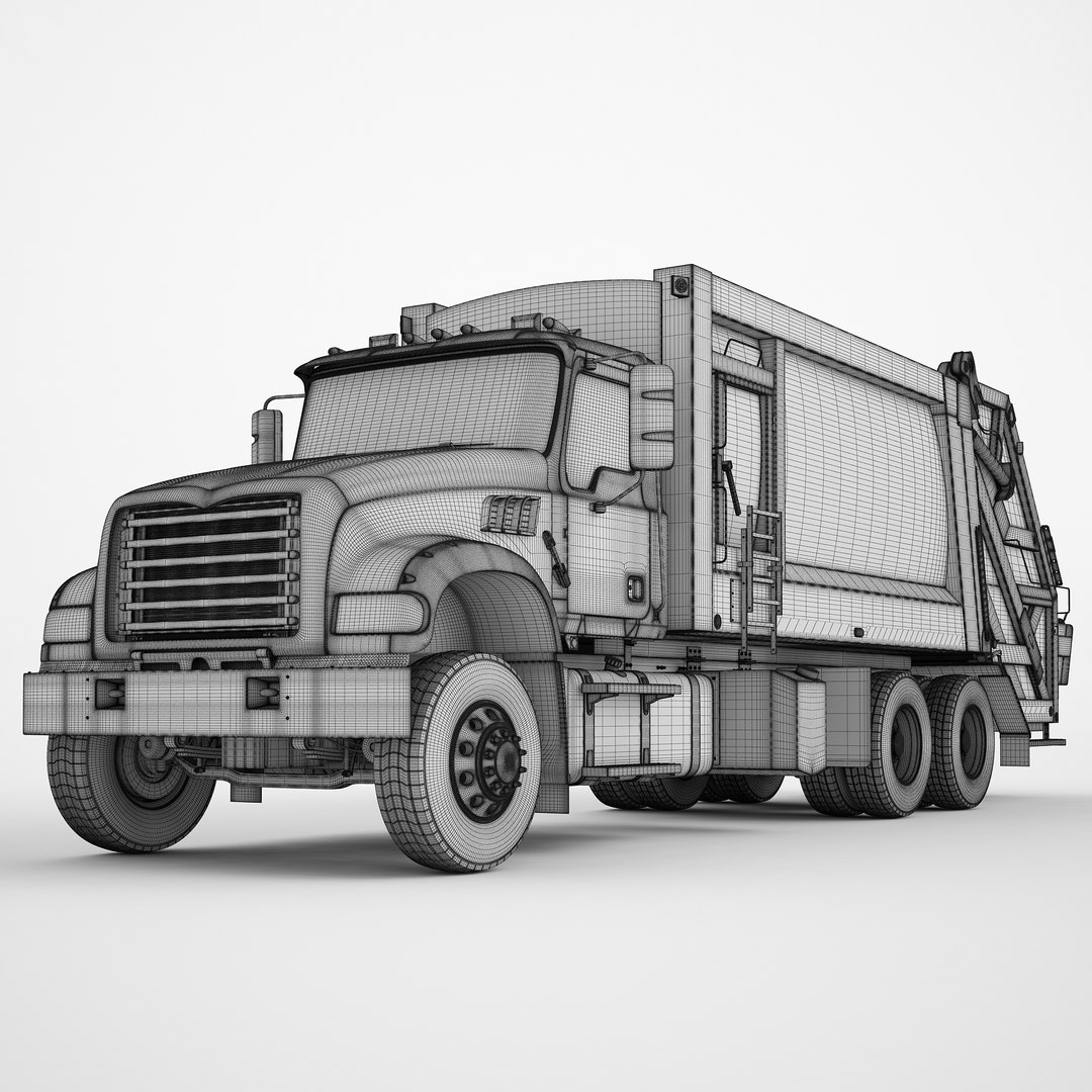 3D Model Garbage Truck Generic 03 - TurboSquid 1813919