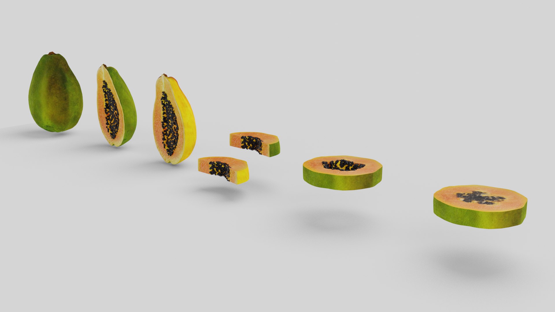 Papaya 3D Model - TurboSquid 1770106