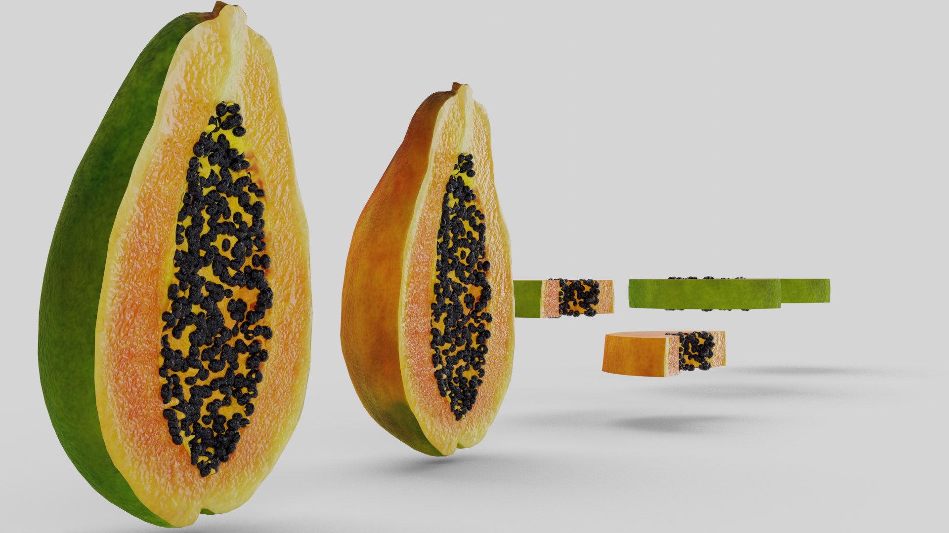 Papaya 3D Model - TurboSquid 1770106