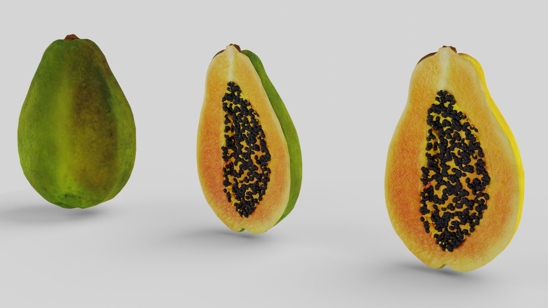 Papaya 3D Model - TurboSquid 1770106