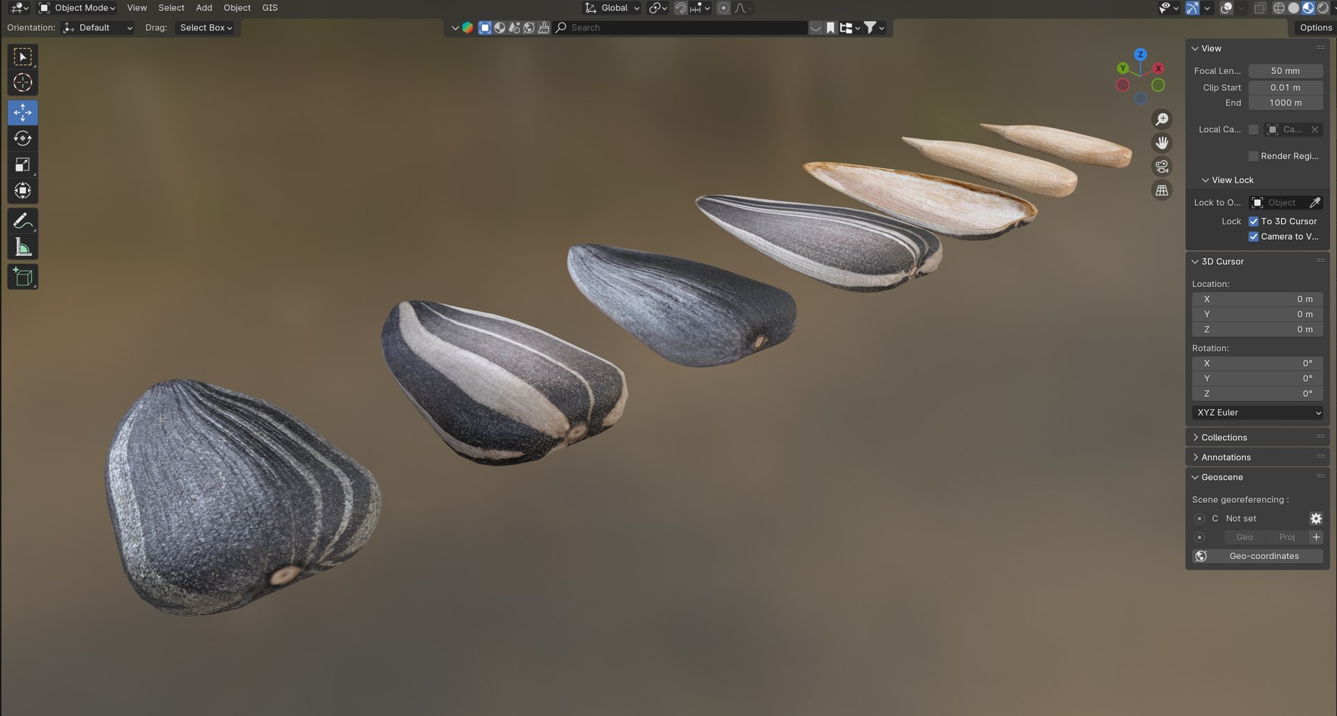 Sunflower Seeds Collection 3D Model - TurboSquid 2397330